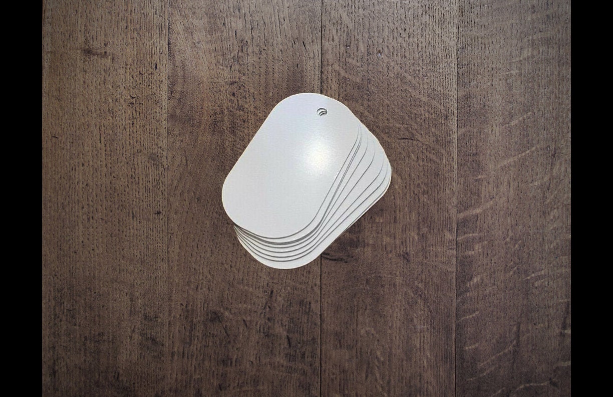 Gloss White Aluminum Dye Sublimation Dog Tag Blanks – Cleveland Kustom ...